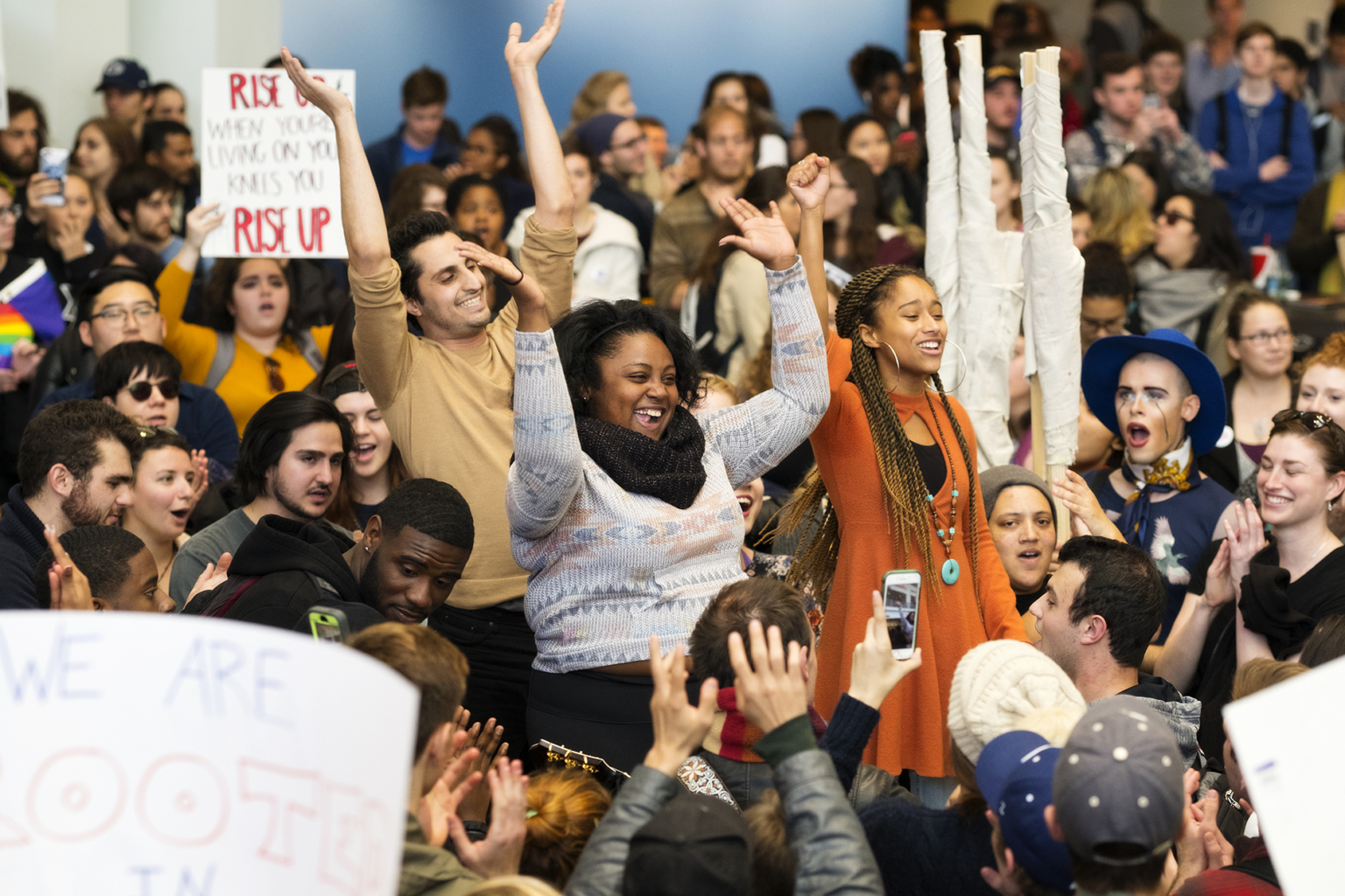 Happy protesters | A day A Photo